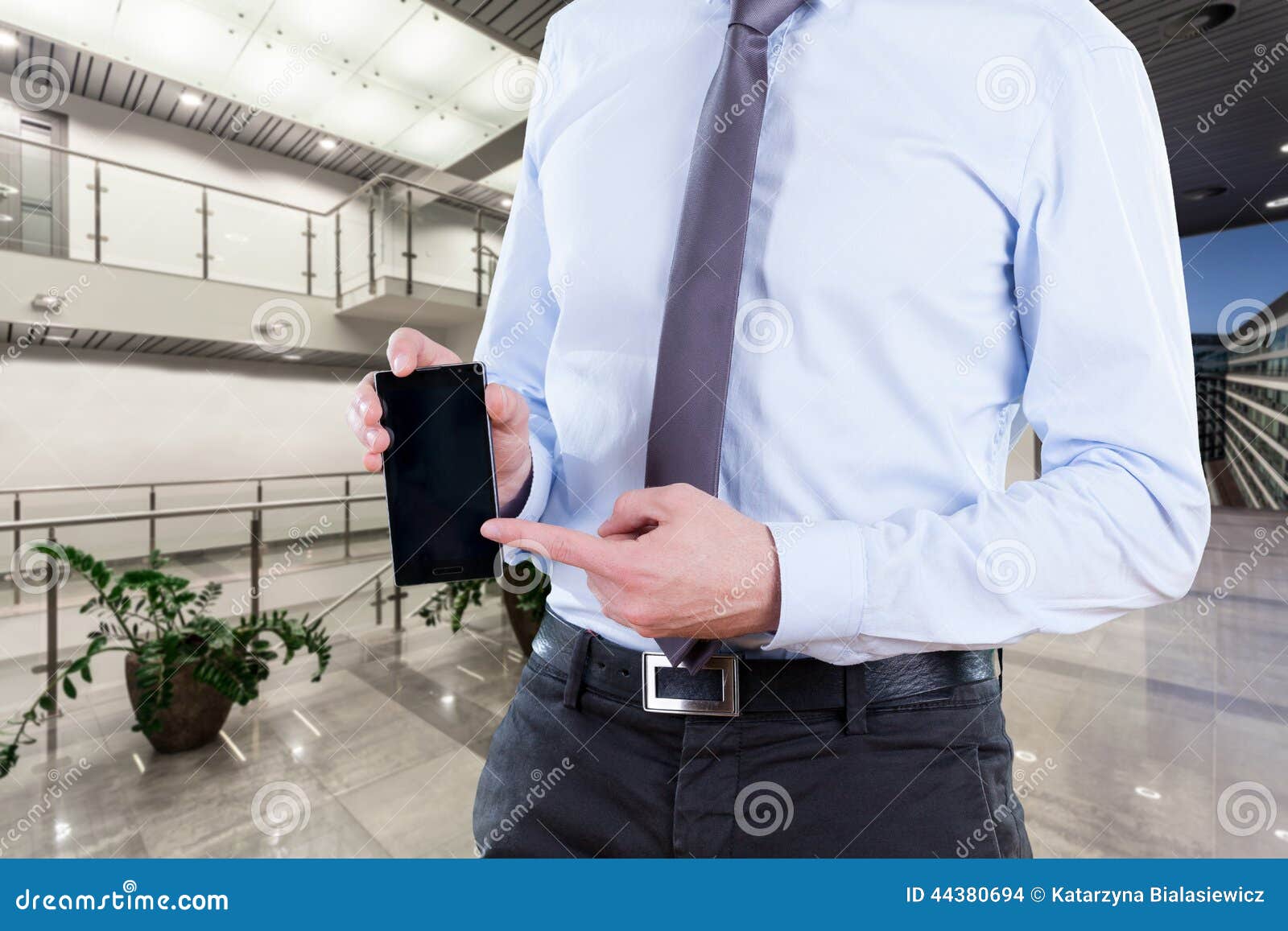 Office Worker with Smartphone Stock Photo - Image of corporation ...