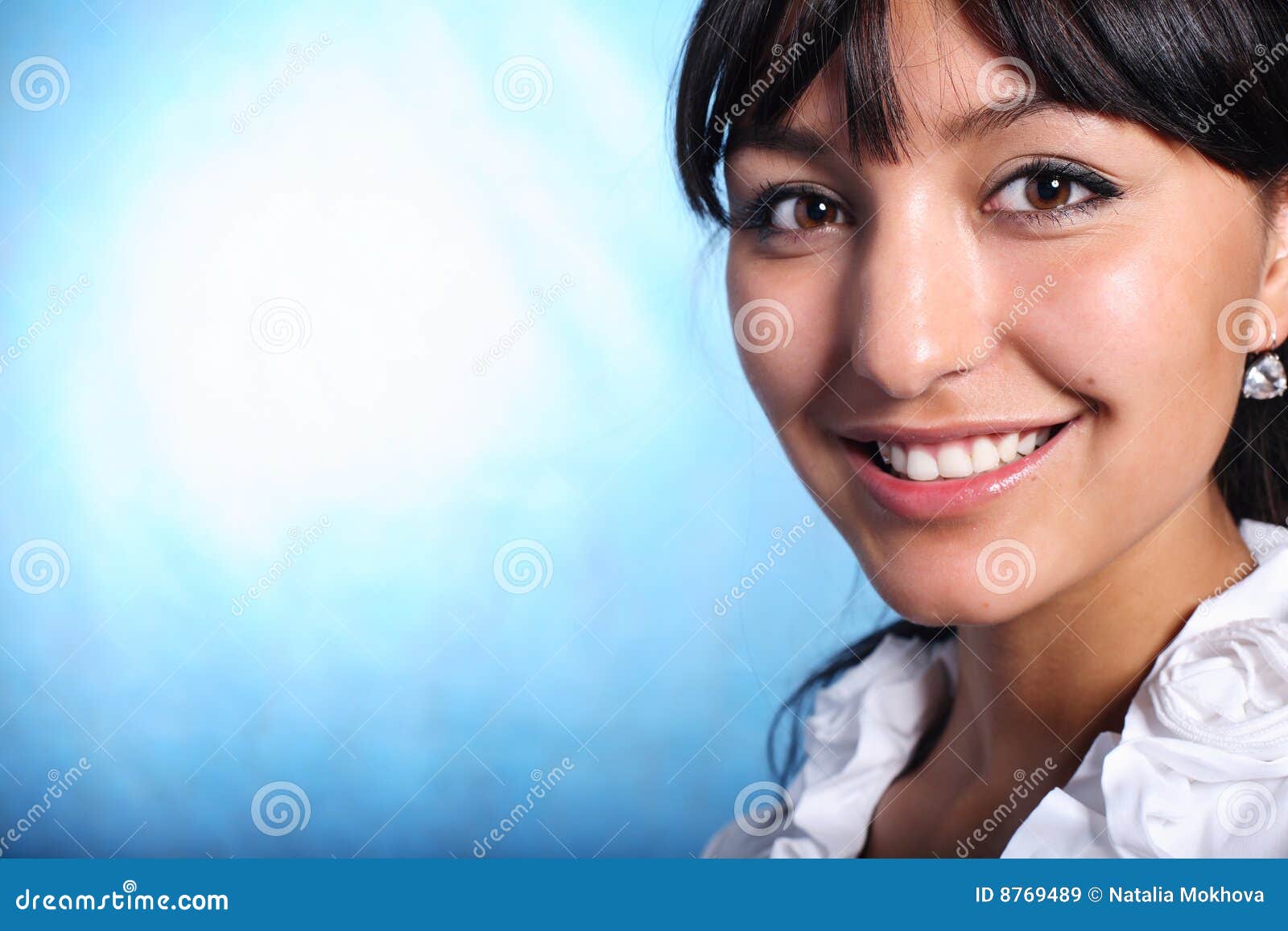 Office worker smiling stock image. Image of adult, eyes - 8769489