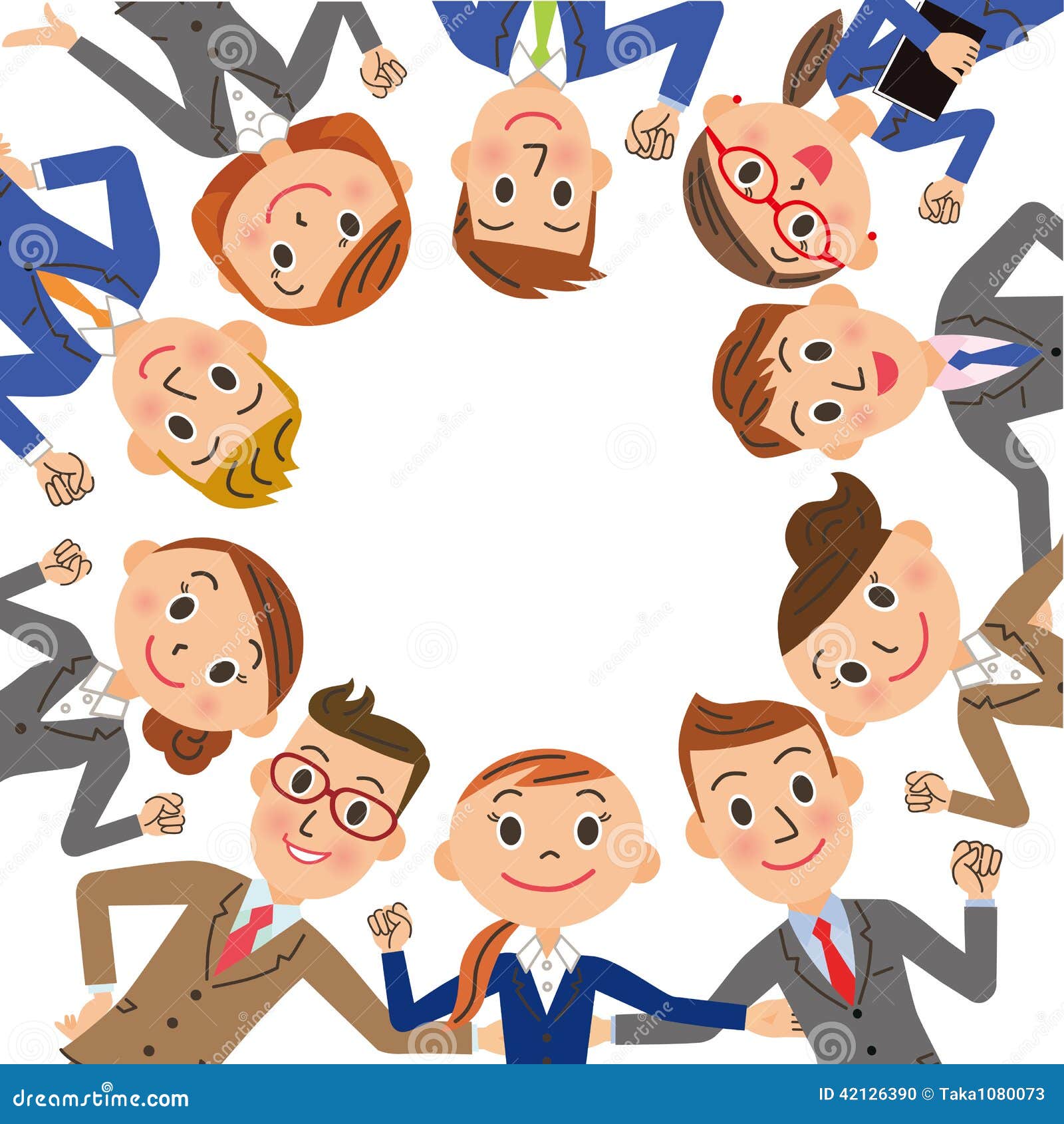 Office worker solidarity stock vector. Illustration of company - 42126390