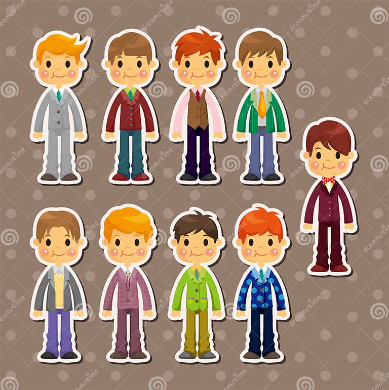 Office worker stickers stock vector. Illustration of client - 26109611