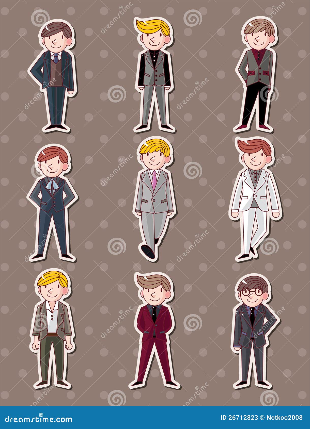 Office worker stickers stock vector. Illustration of funny - 26712823