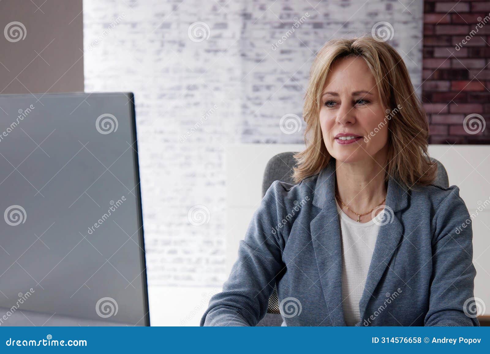 Office Worker Stretching stock photo. Image of elder - 314576658