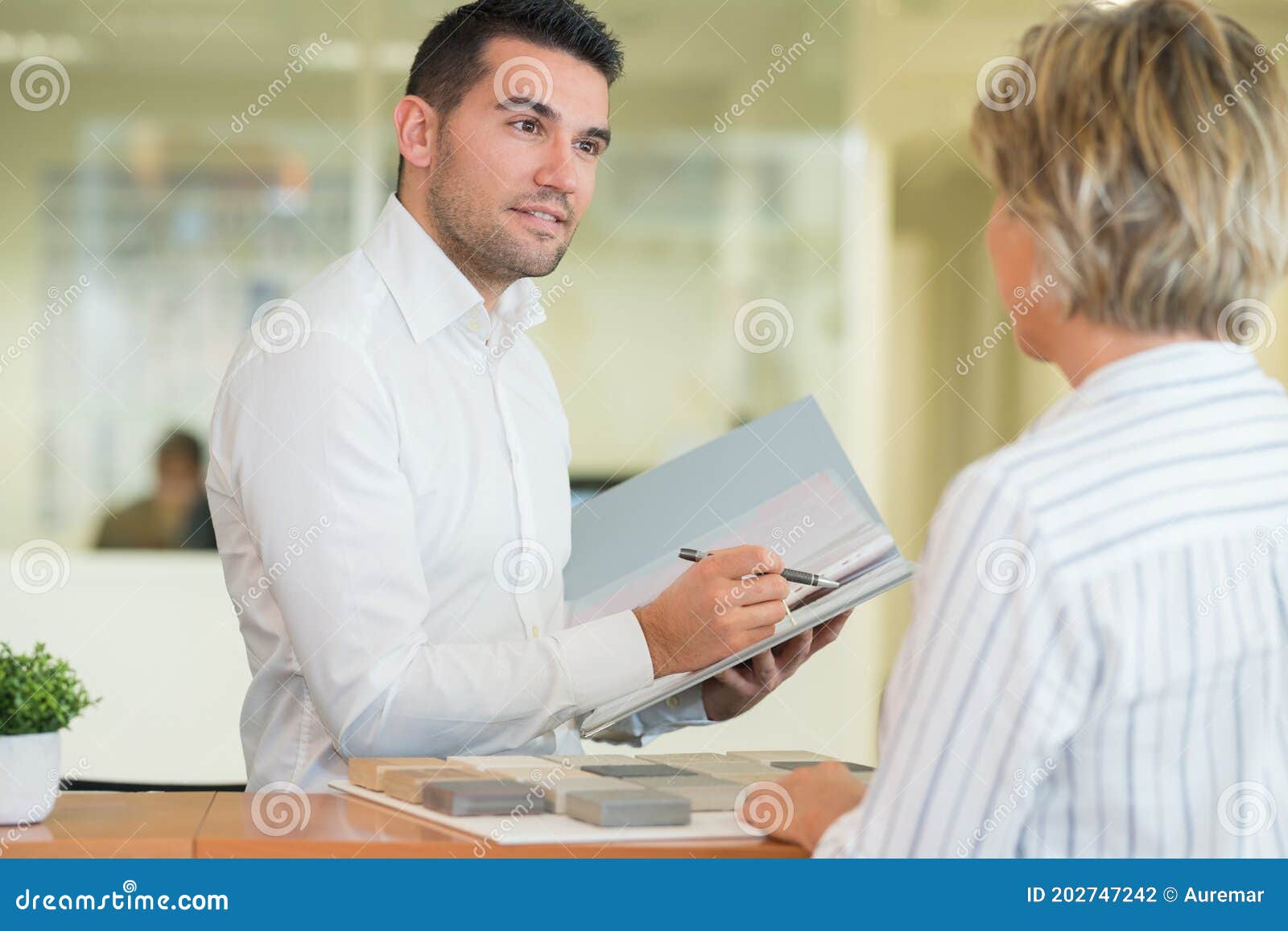 Office Worker Talking To Boss Stock Photo - Image of business, busy ...