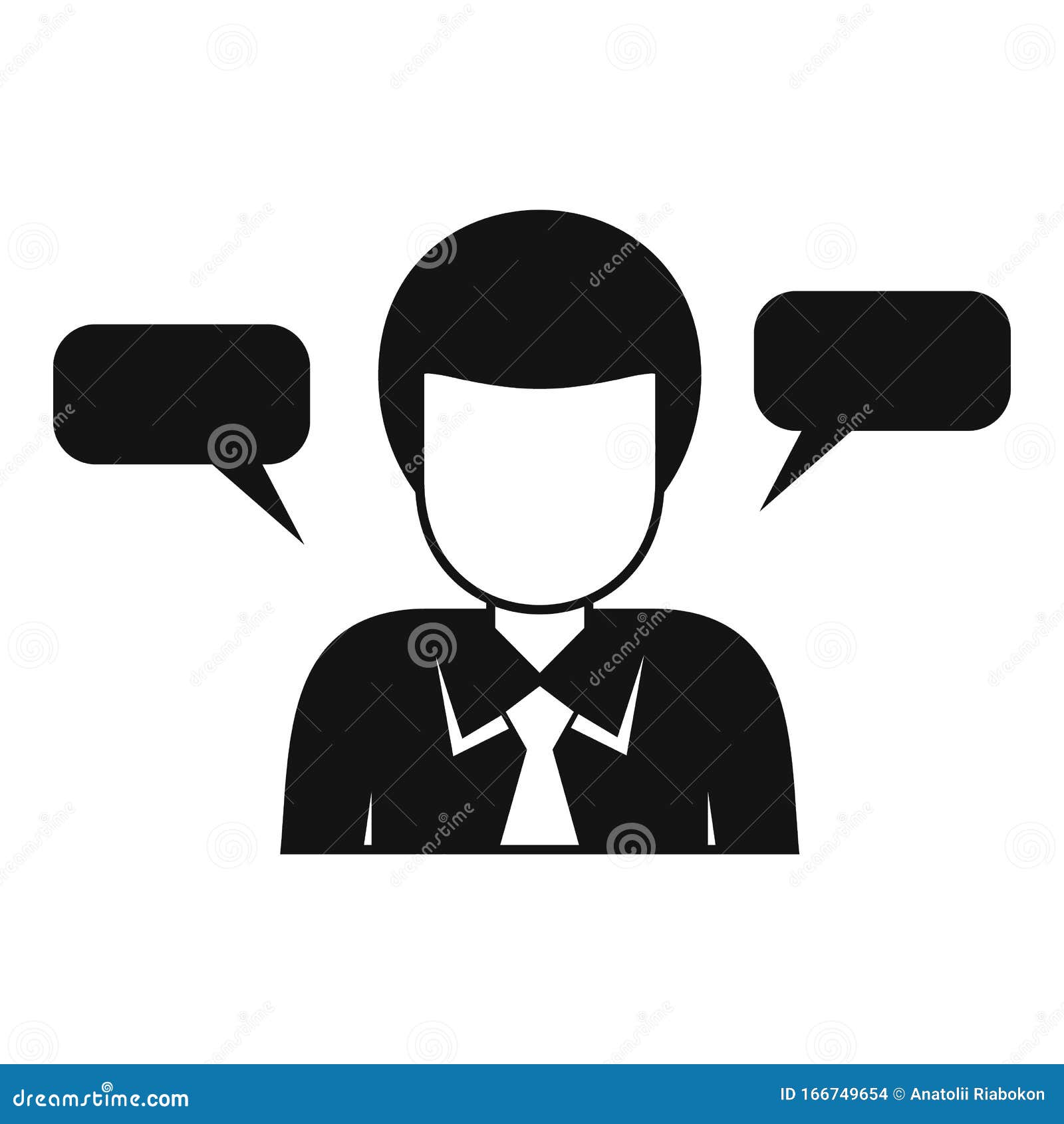 Office Worker Thinking Icon, Simple Style Stock Vector - Illustration ...
