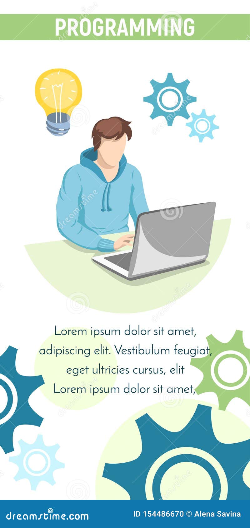 Office Worker Vertical Banner Stock Vector - Illustration of people ...