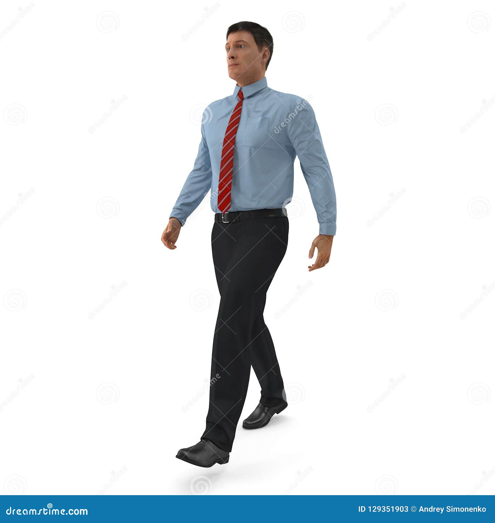 Boy In Walking Pose On White Background Vector Illustration ...