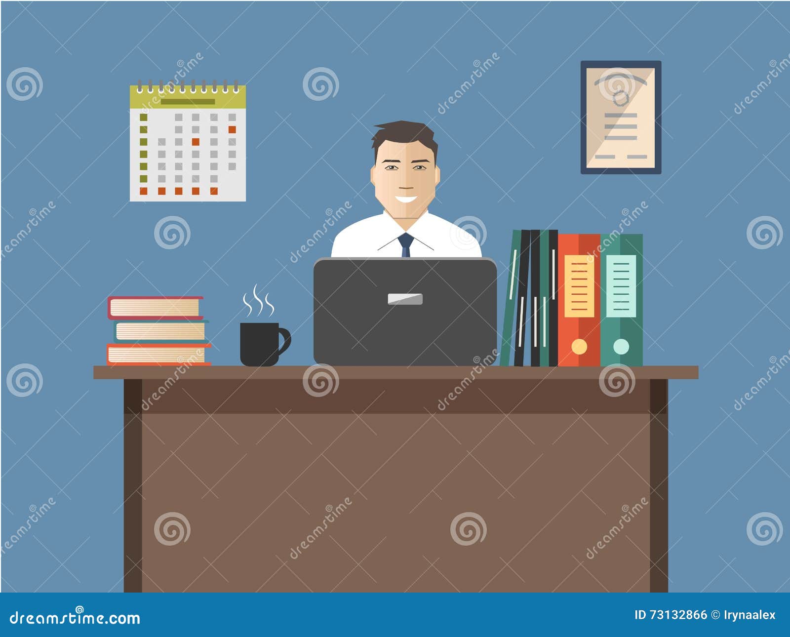 Office worker stock vector. Illustration of employee - 73132866