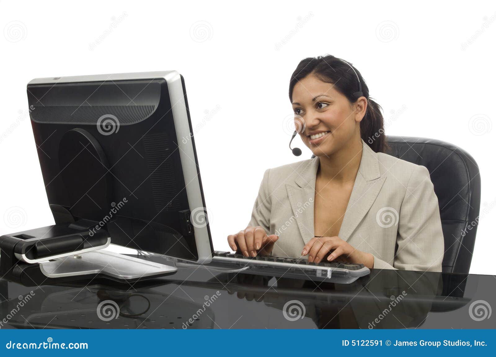 Office Worker on White stock image. Image of female, business - 5122591