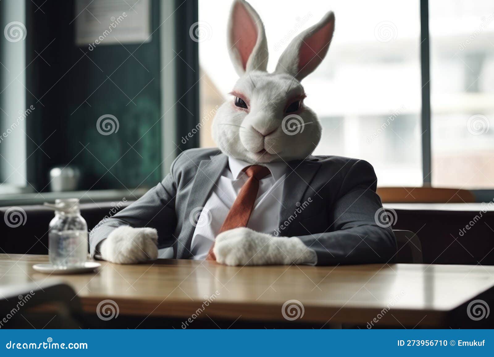 Office Worker White Hare Alpha Male Animal Generative AI Stock ...