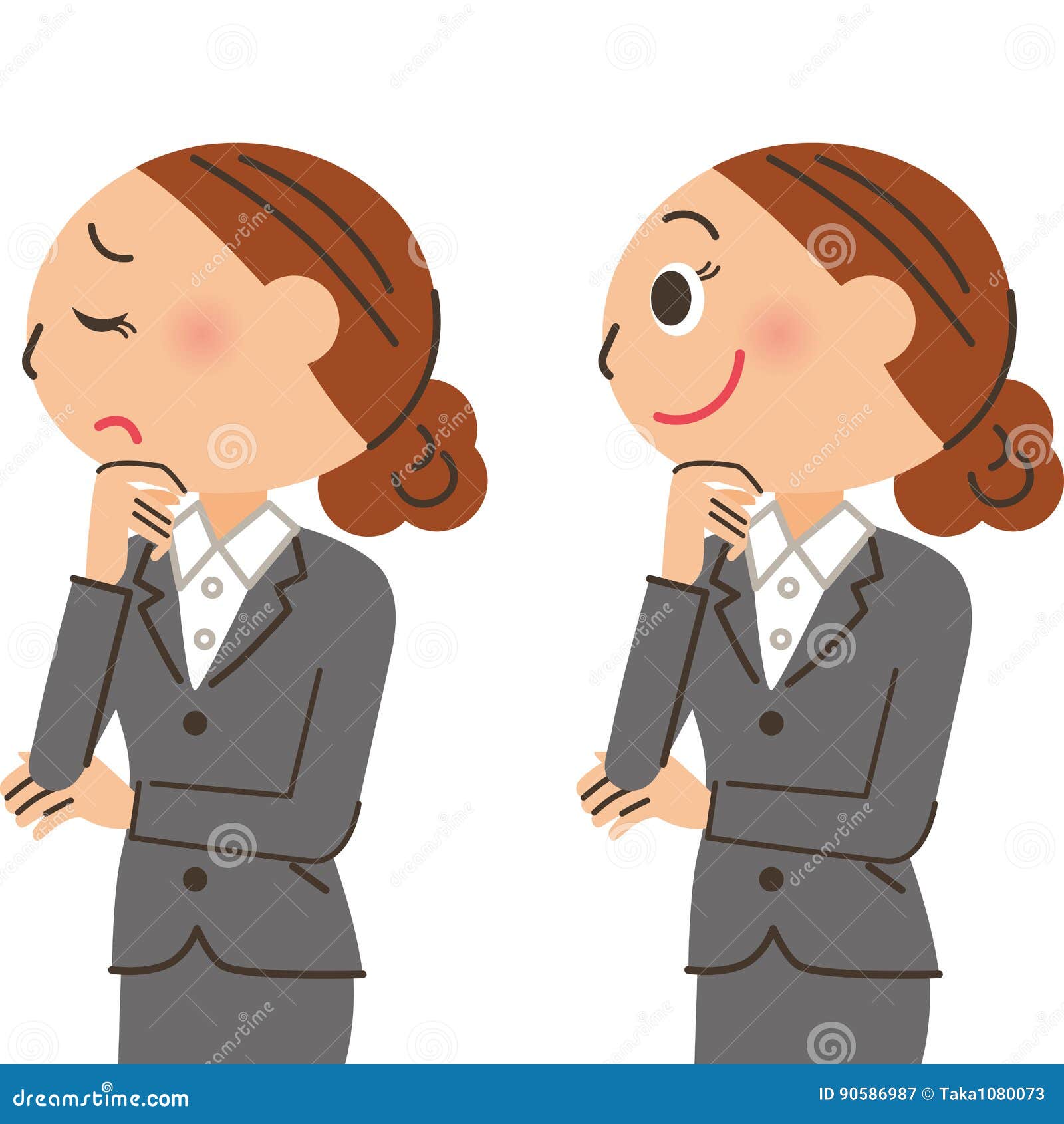 Man Of The Embarrassing Expression To Operate A Cell-phone Cartoon ...