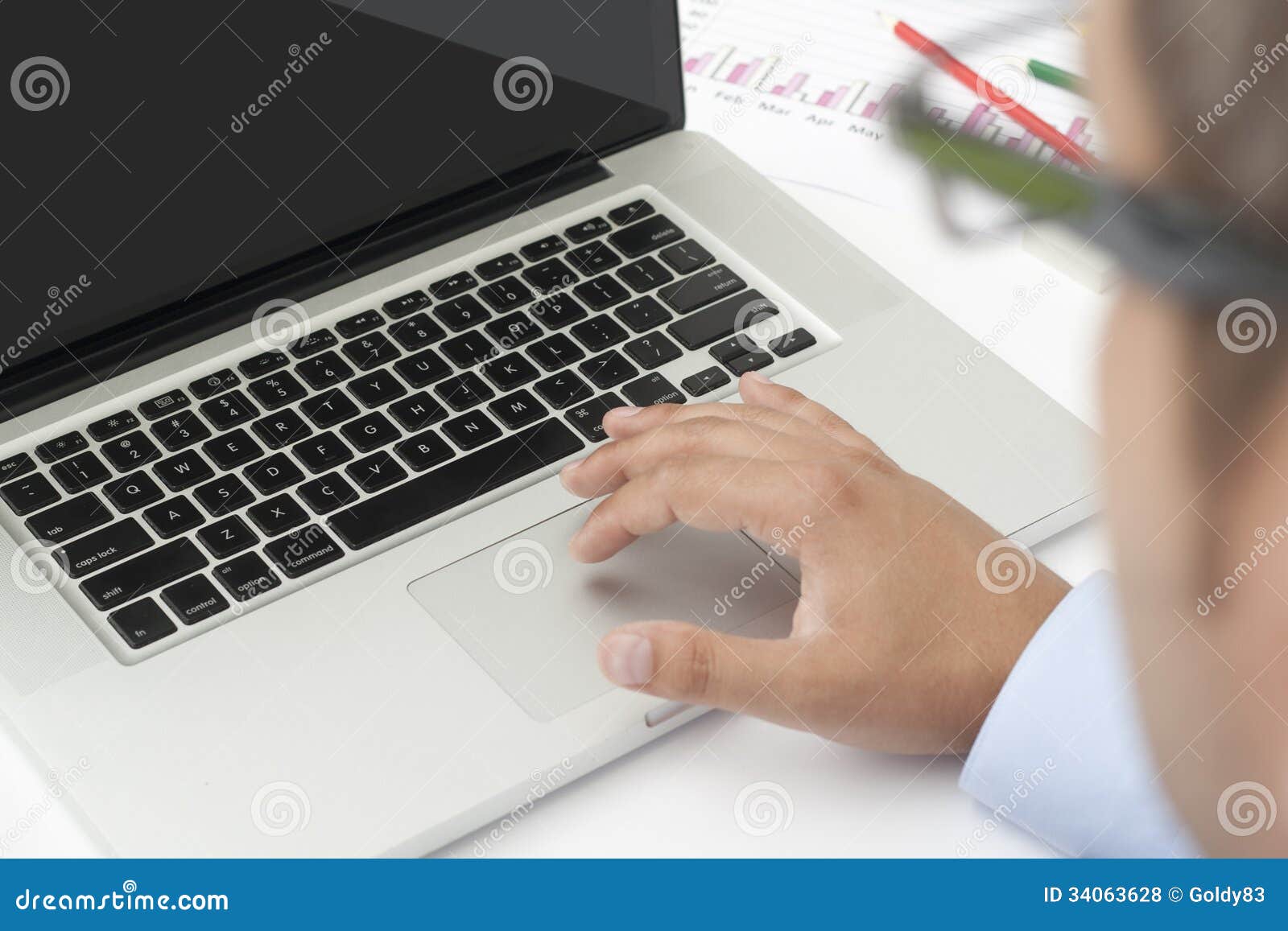 Office worker stock photo. Image of monitor, adult, caucasian - 34063628