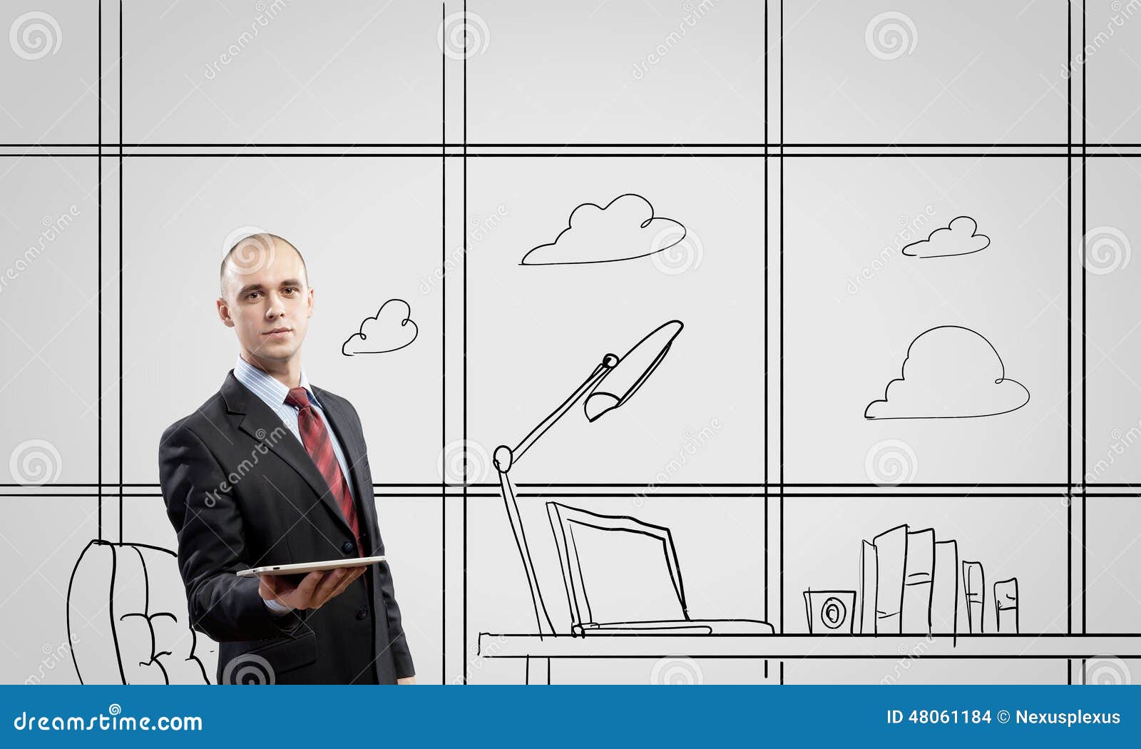 Office worker stock illustration. Illustration of concept - 48061184