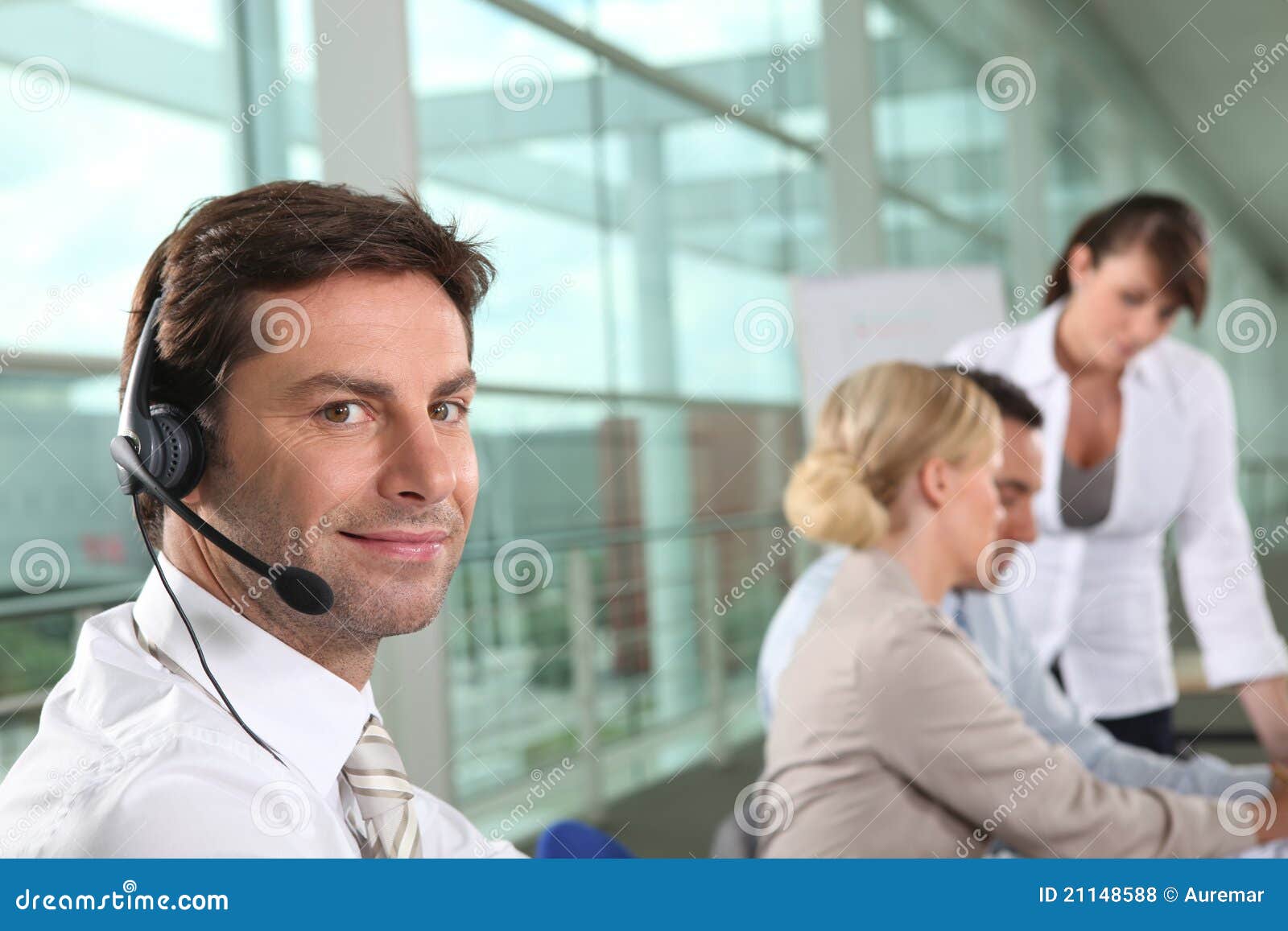 Office workers stock photo. Image of business, customer - 21148588