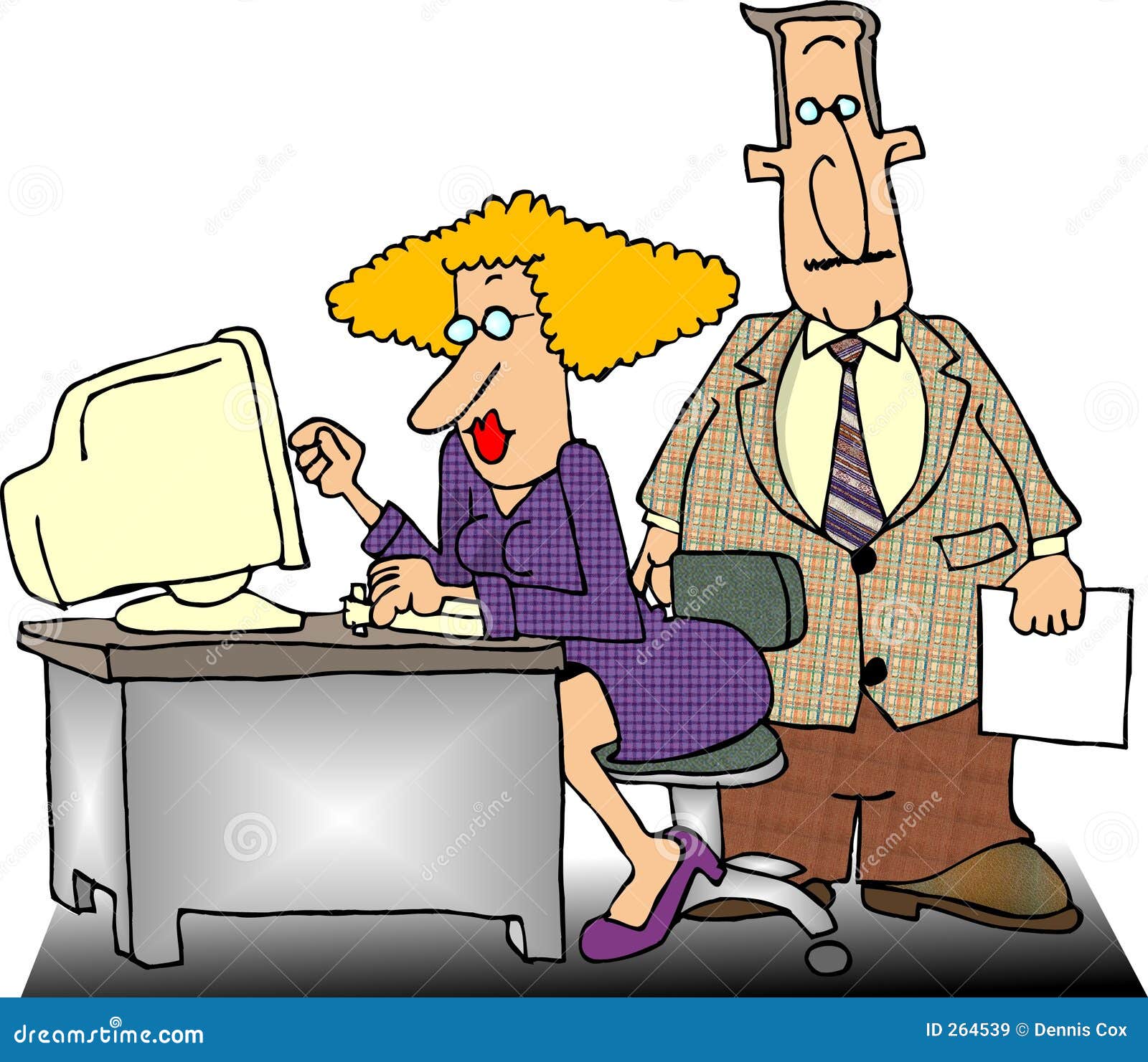 Office Workers stock illustration. Illustration of comic - 264539