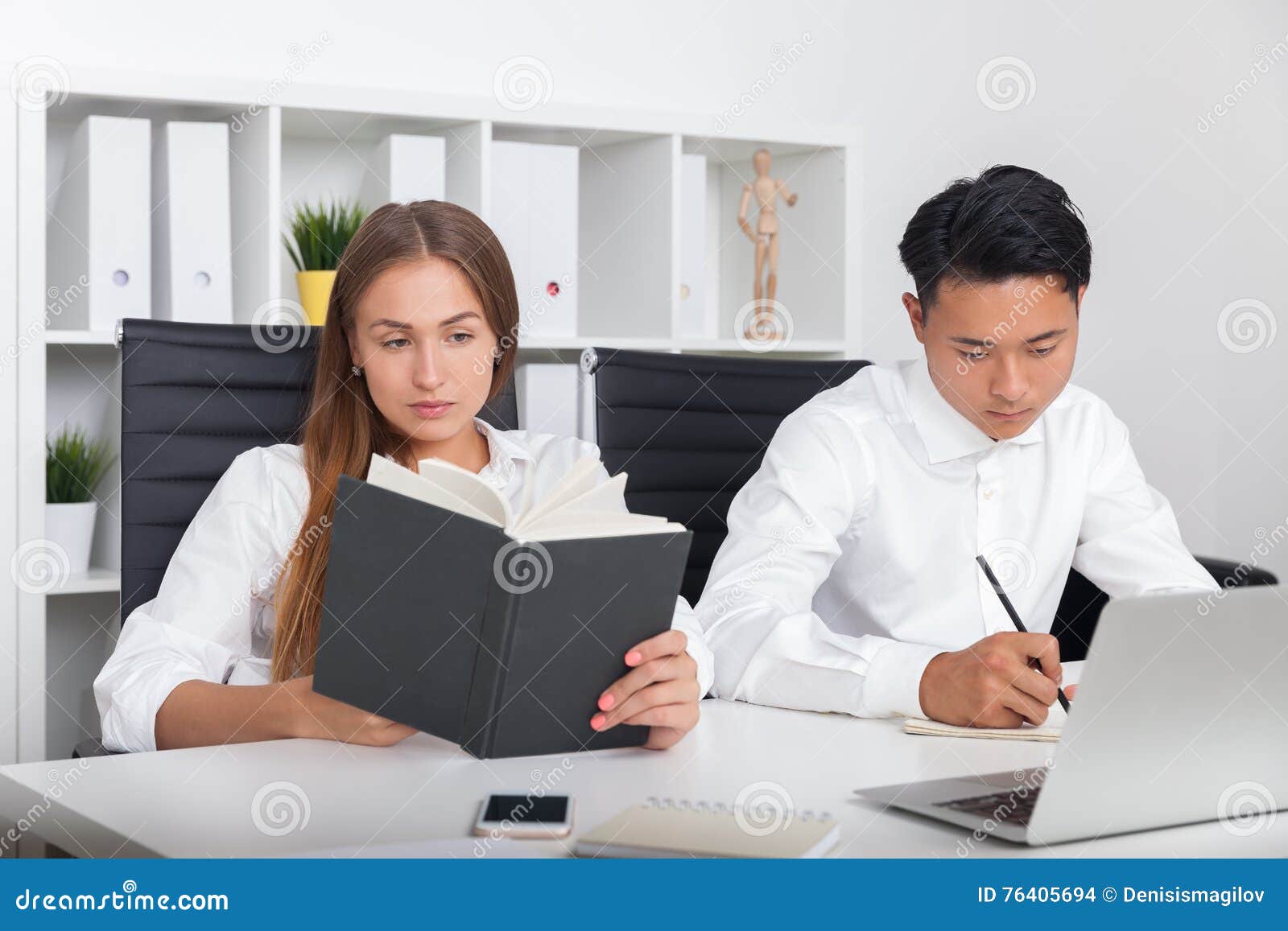 Office workers in action stock photo. Image of commercial - 76405694