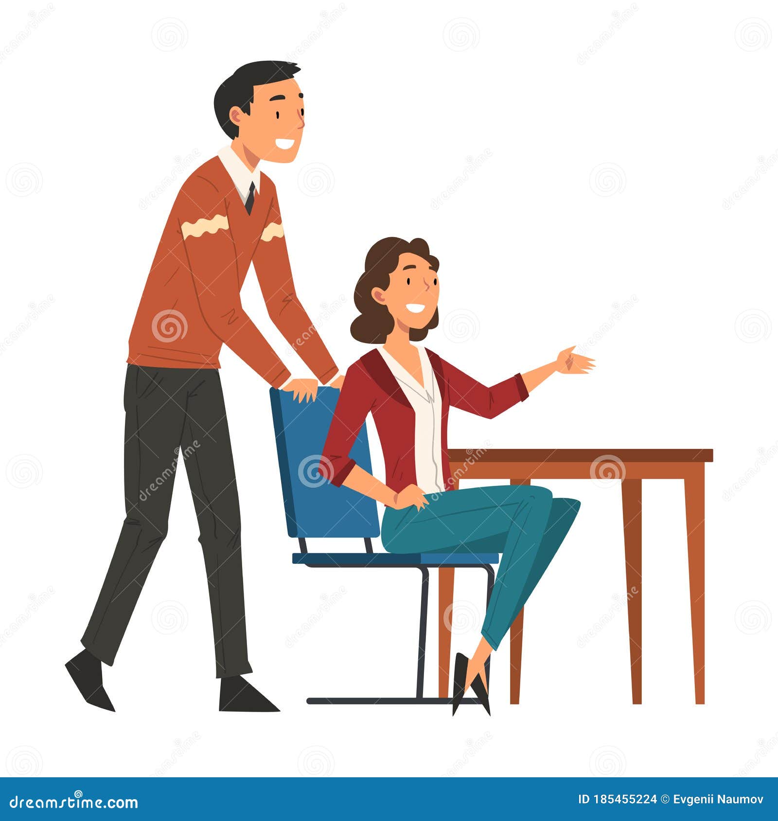 Office Workers, Business Colleagues Exchanging Information, Solving ...