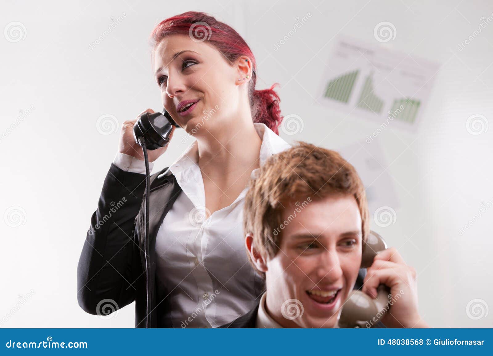 Office Workers in a Call Center with Phones Stock Photo - Image of ...