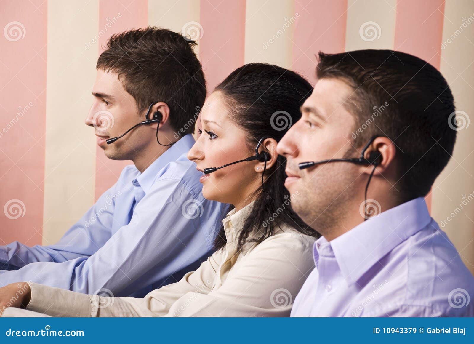 Office Workers in Call Centre Stock Image - Image of businesspeople ...