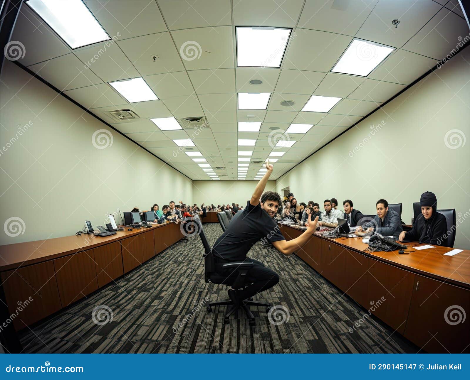 Office Workers Celebrate Successful Project Completion Stock ...