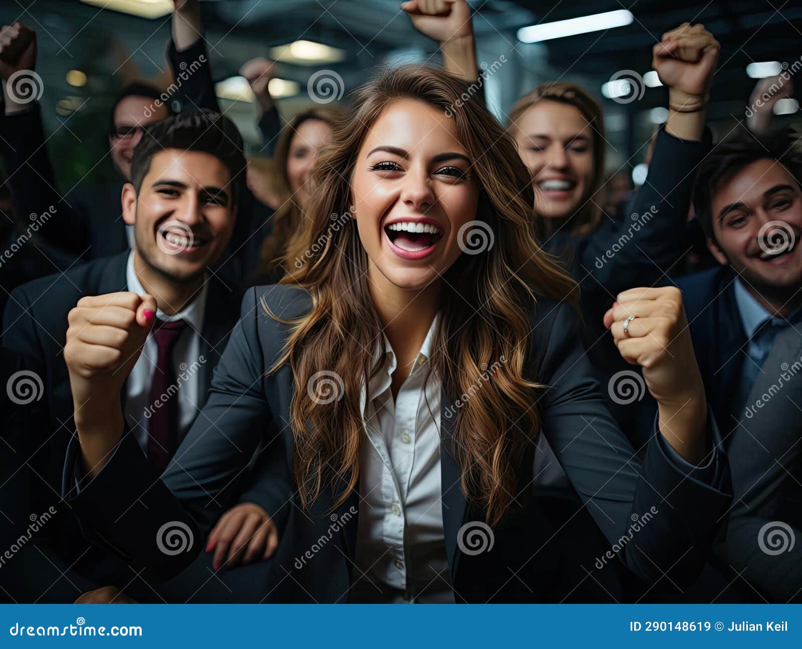 Office Workers Clapping for Colleagues Success Stock Illustration ...
