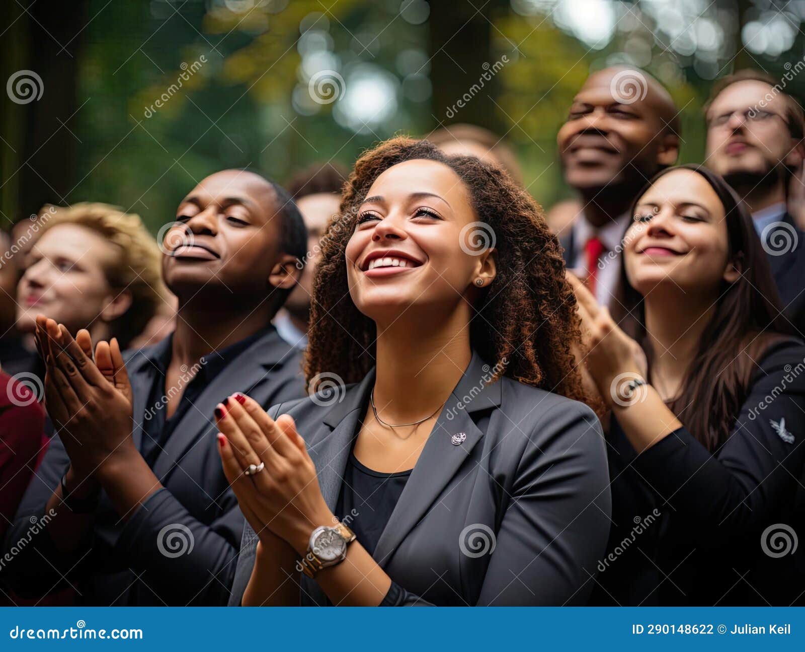 Office Workers Clapping for Colleagues Success Stock Illustration ...