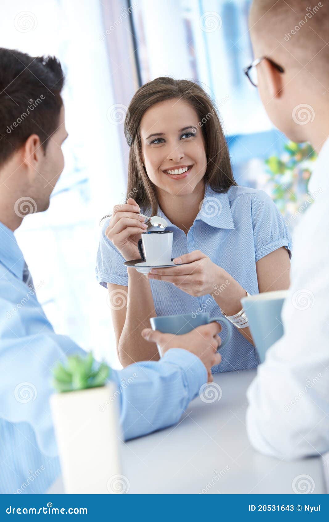 Office Workers on Coffee Break Stock Image - Image of casual, business ...