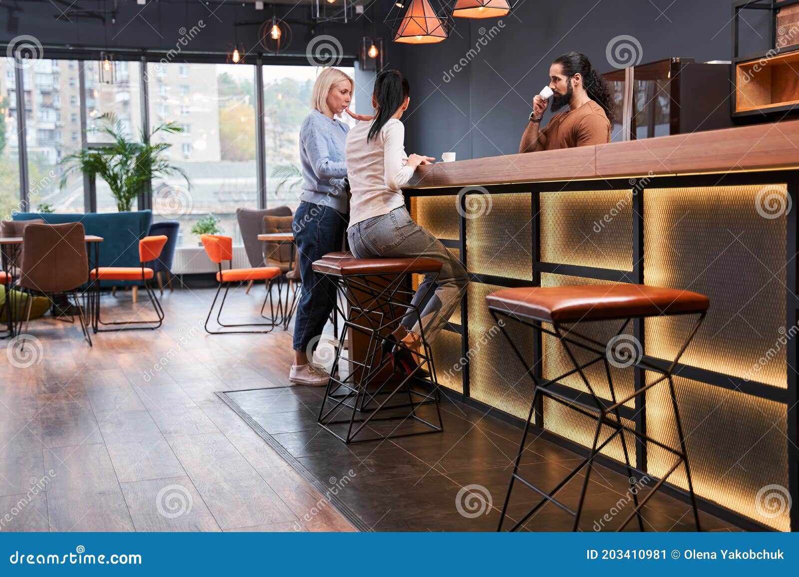 Office Workers Drinking Coffee Stock Image - Image of inside, lifestyle ...