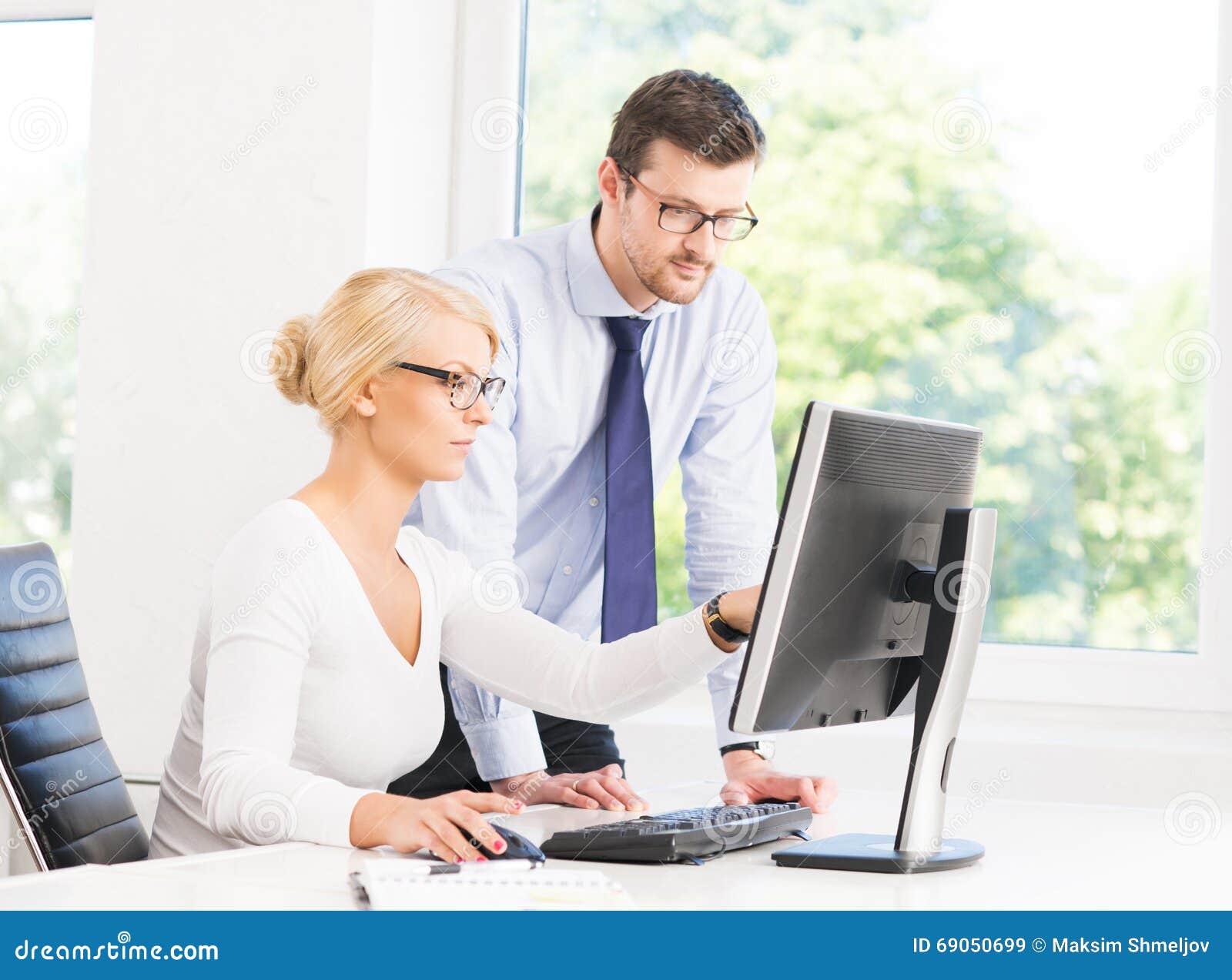 Office Workers in Formalwear Working in Office Stock Image - Image of ...
