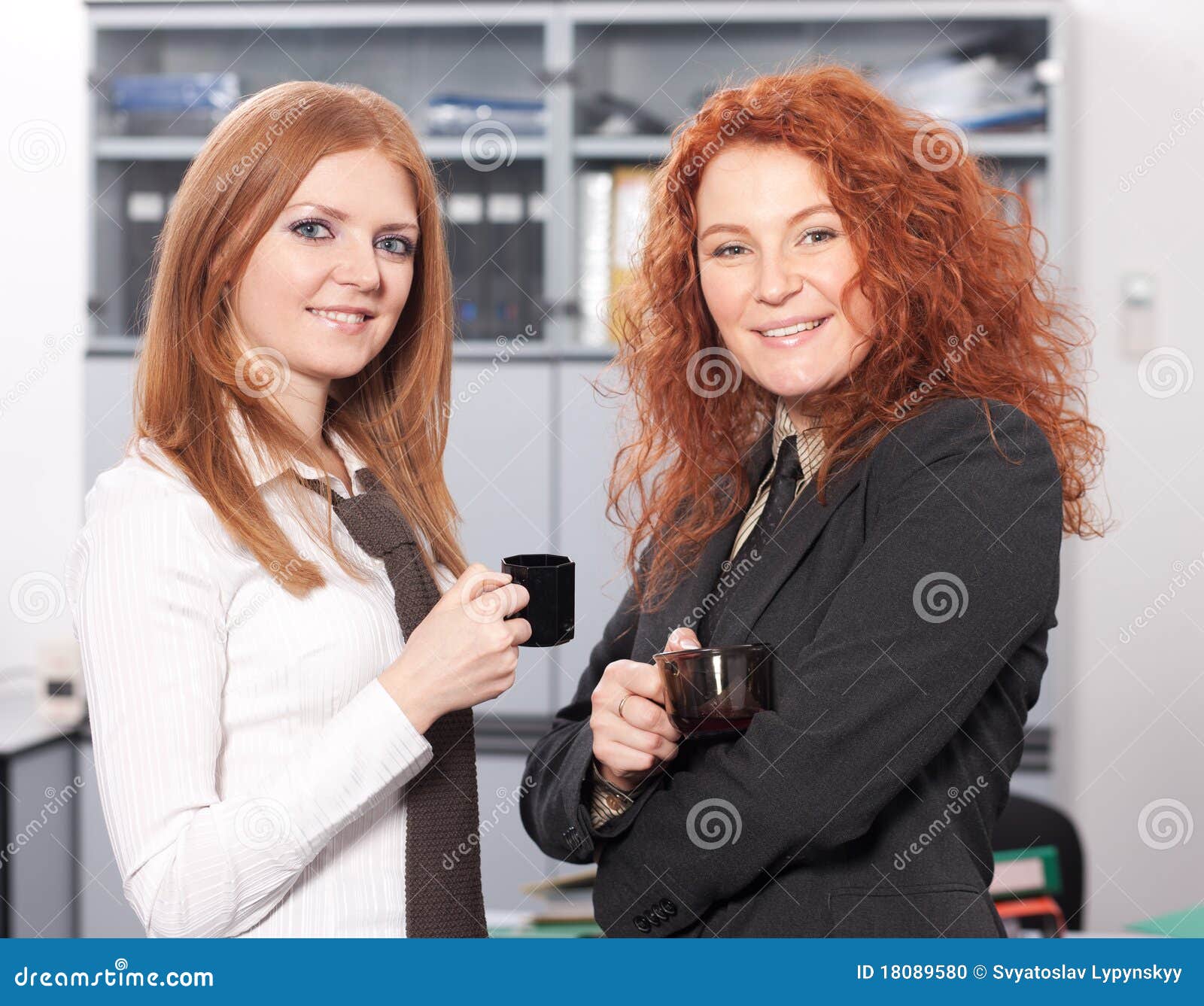 Office Workers Have Coffee Break Stock Photo - Image of business ...