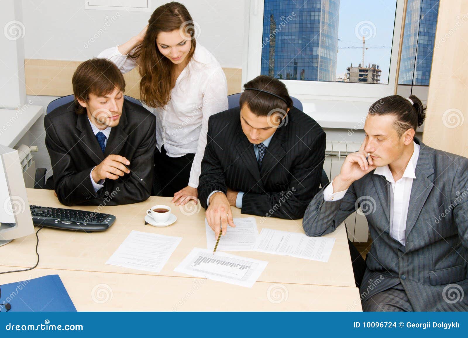 Office Workers Having a Discussion Stock Photo - Image of businessman ...