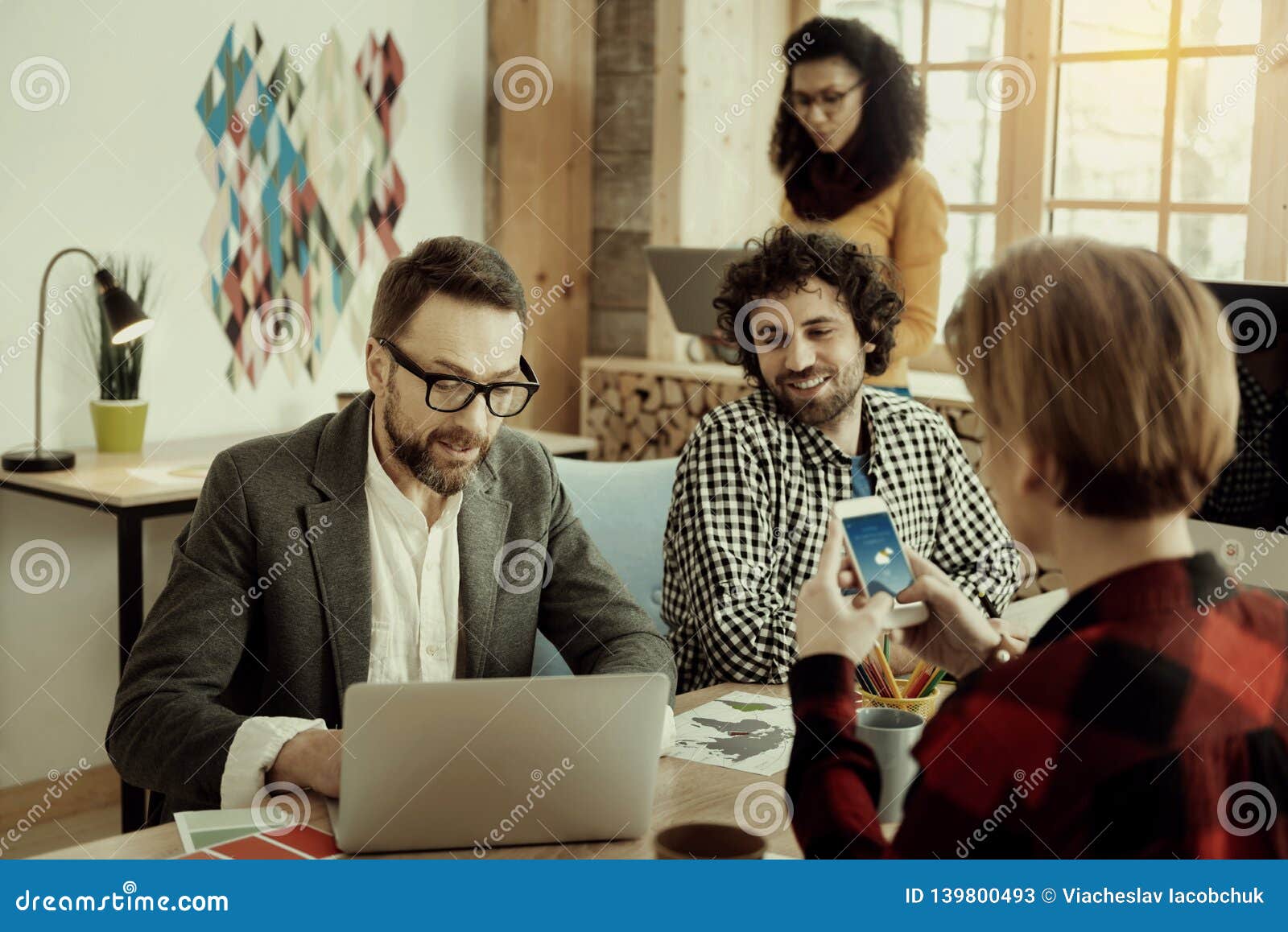 Office Workers Having a Nice Working Day Stock Image - Image of company ...