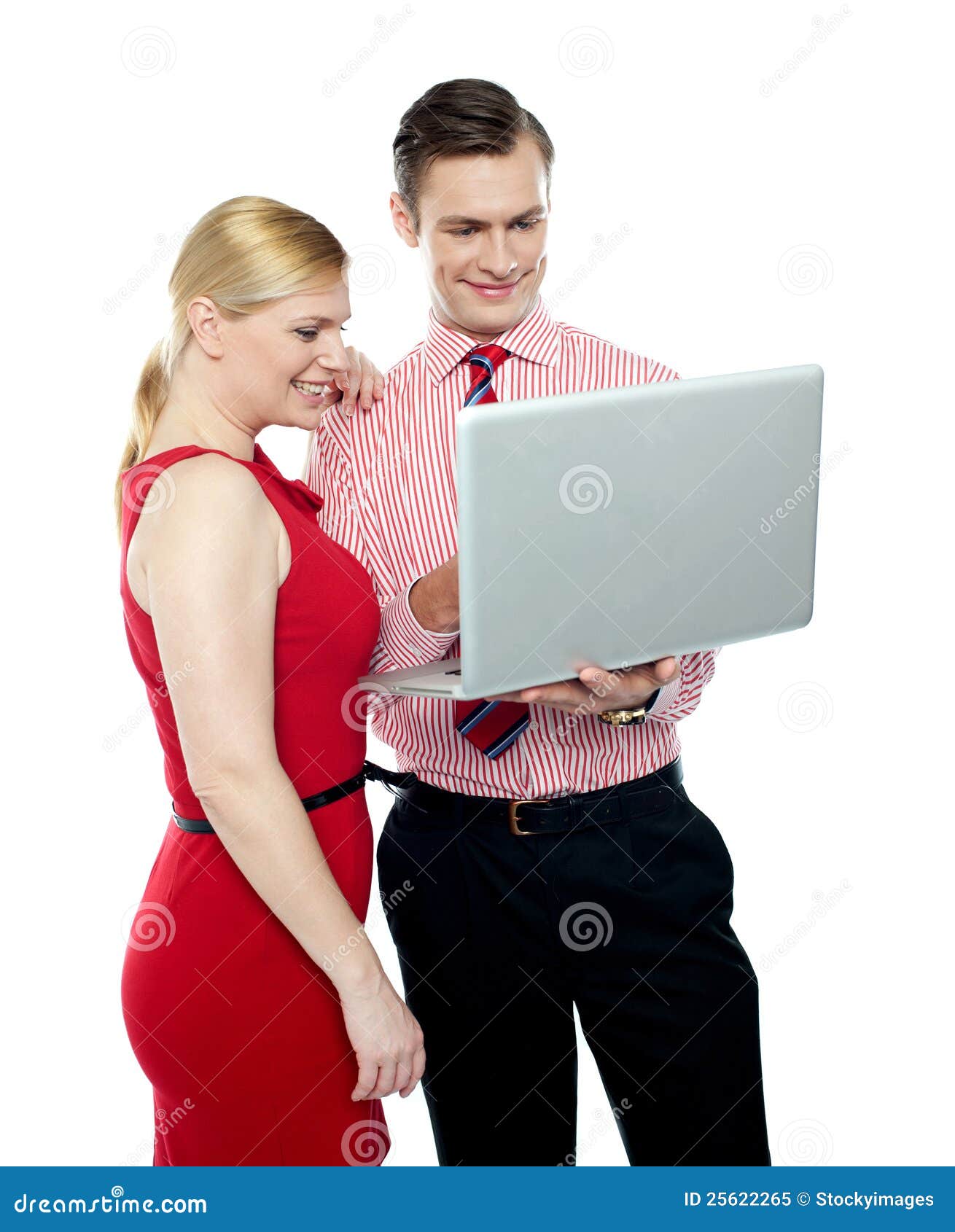 Office Workers Holding a Laptop Stock Image - Image of ambitious ...