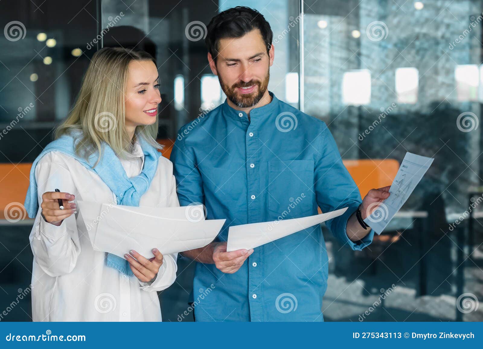 Office Workers Looking Involved while Discussing a New Project Stock ...