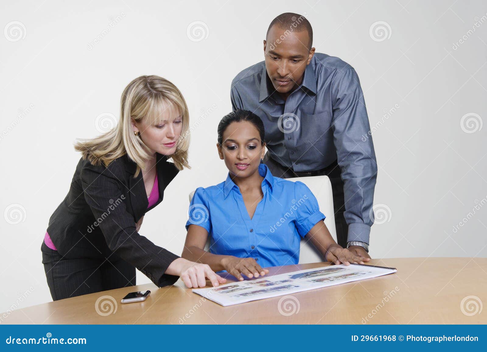 Office Workers with Manager in a Meeting Stock Photo - Image of ...