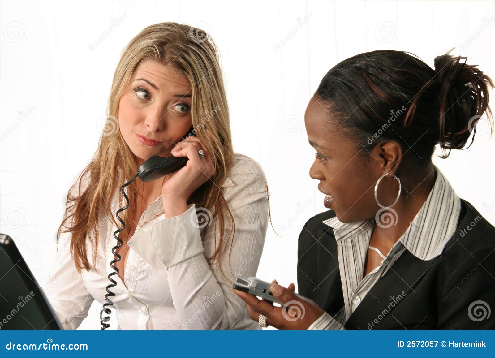 Office workers and phones stock image. Image of cell, innocent - 2572057