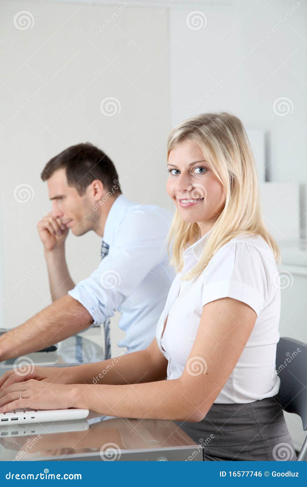 Office Workers Sitting at Their Desk Stock Photo - Image of desk ...