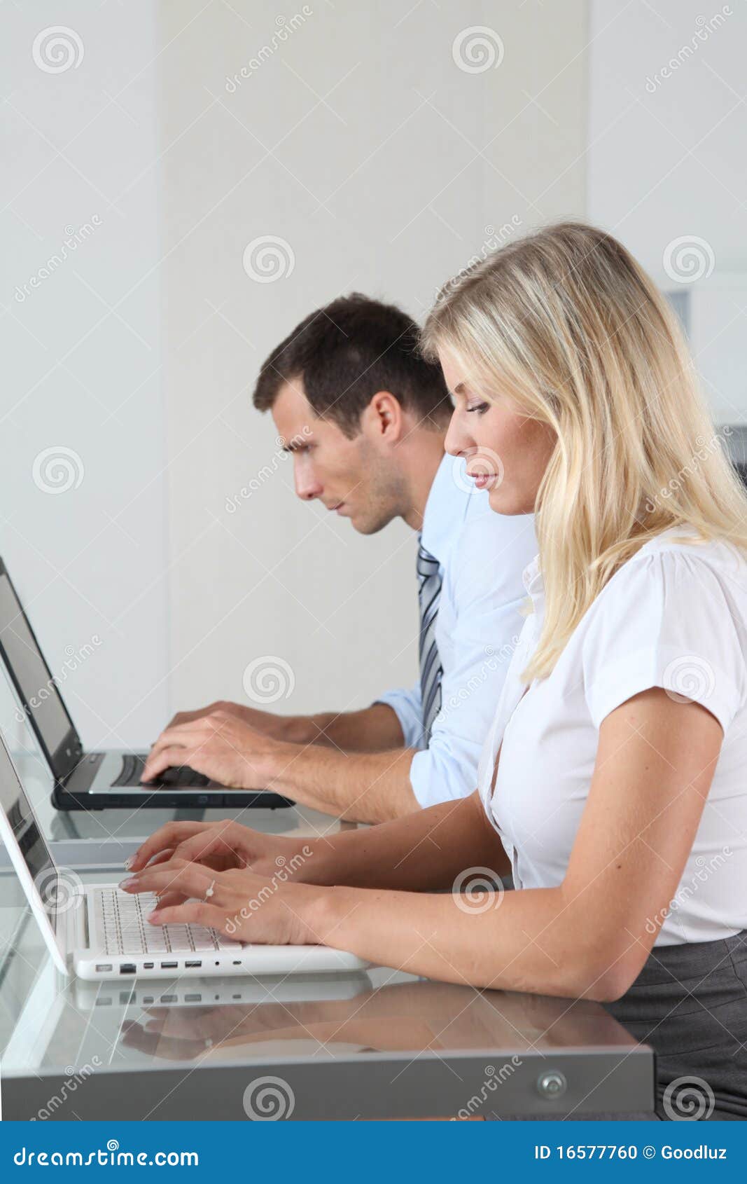 Office Workers Sitting at Their Desk Stock Photo - Image of people ...