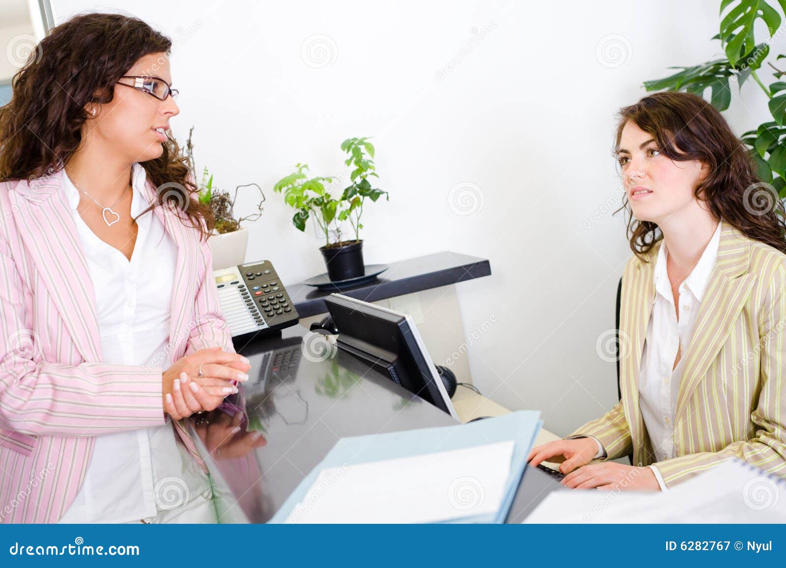 Office workers talking stock image. Image of explaining - 6282767