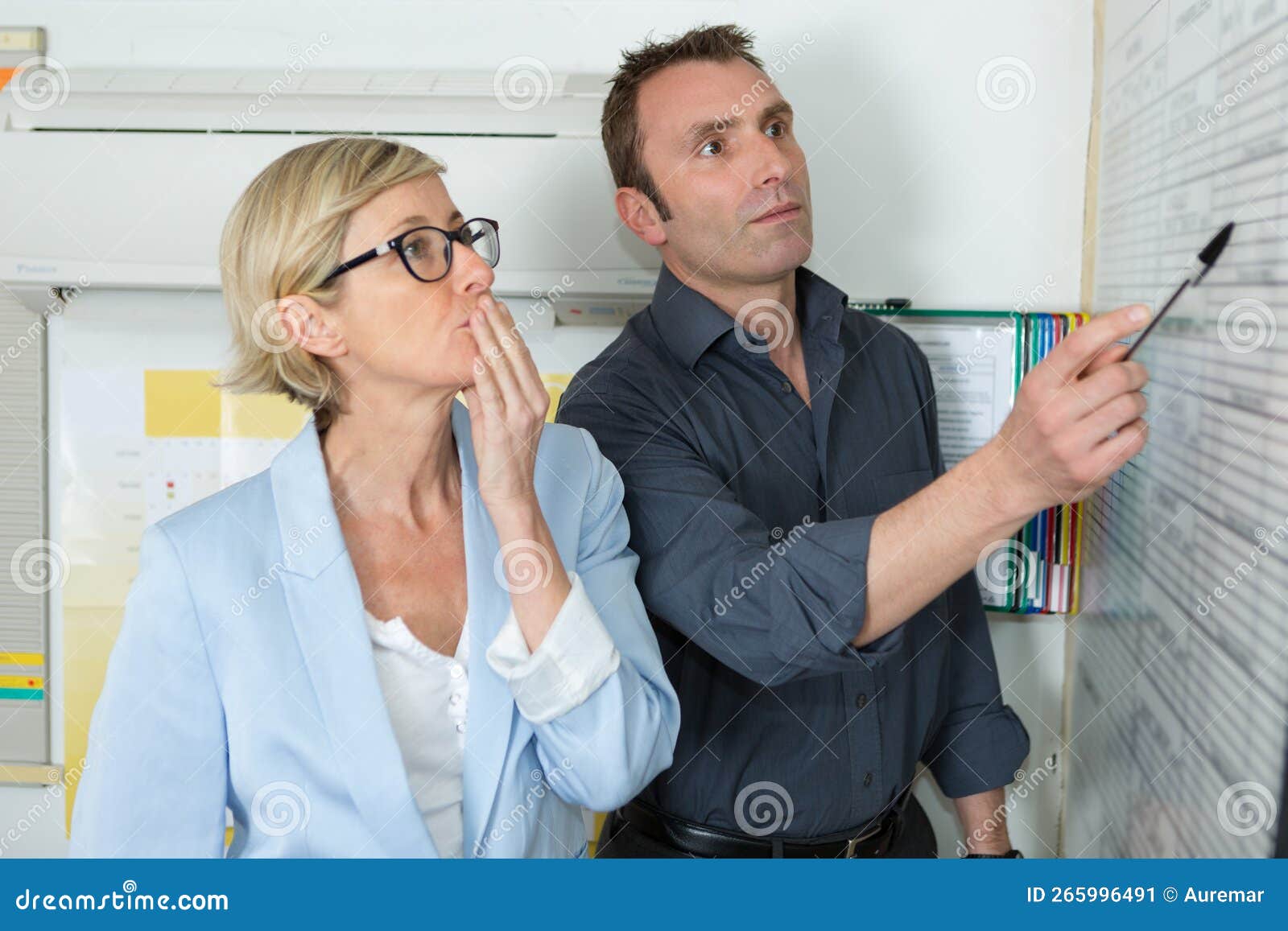 Office Workers Talking about Guidelines To Project Stock Image - Image ...
