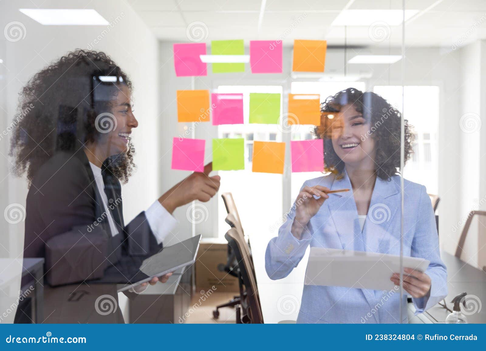 Office Workers Using Board stock photo. Image of workplace - 238324804