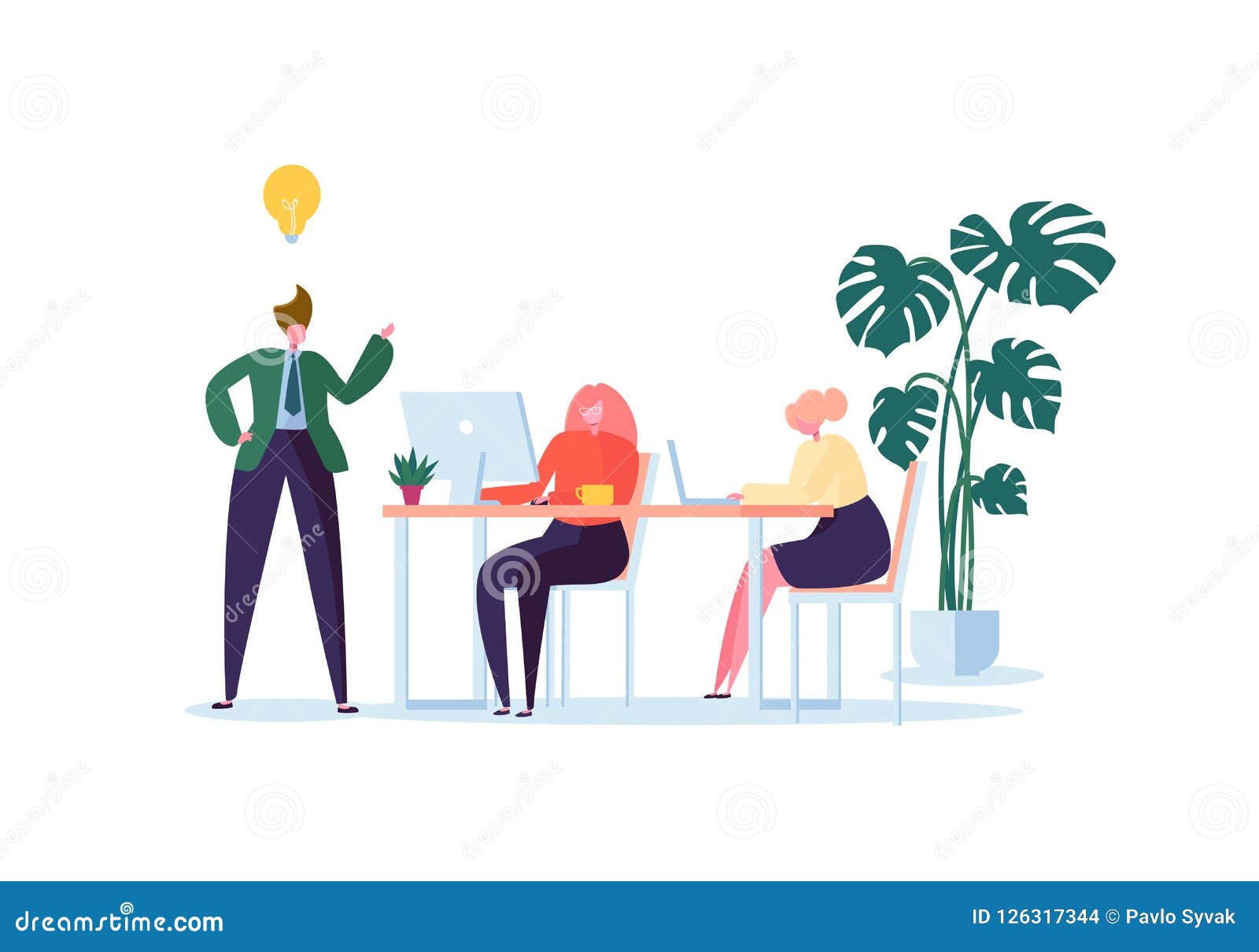 Work Organization. Task Management People Productivity Organize Process ...