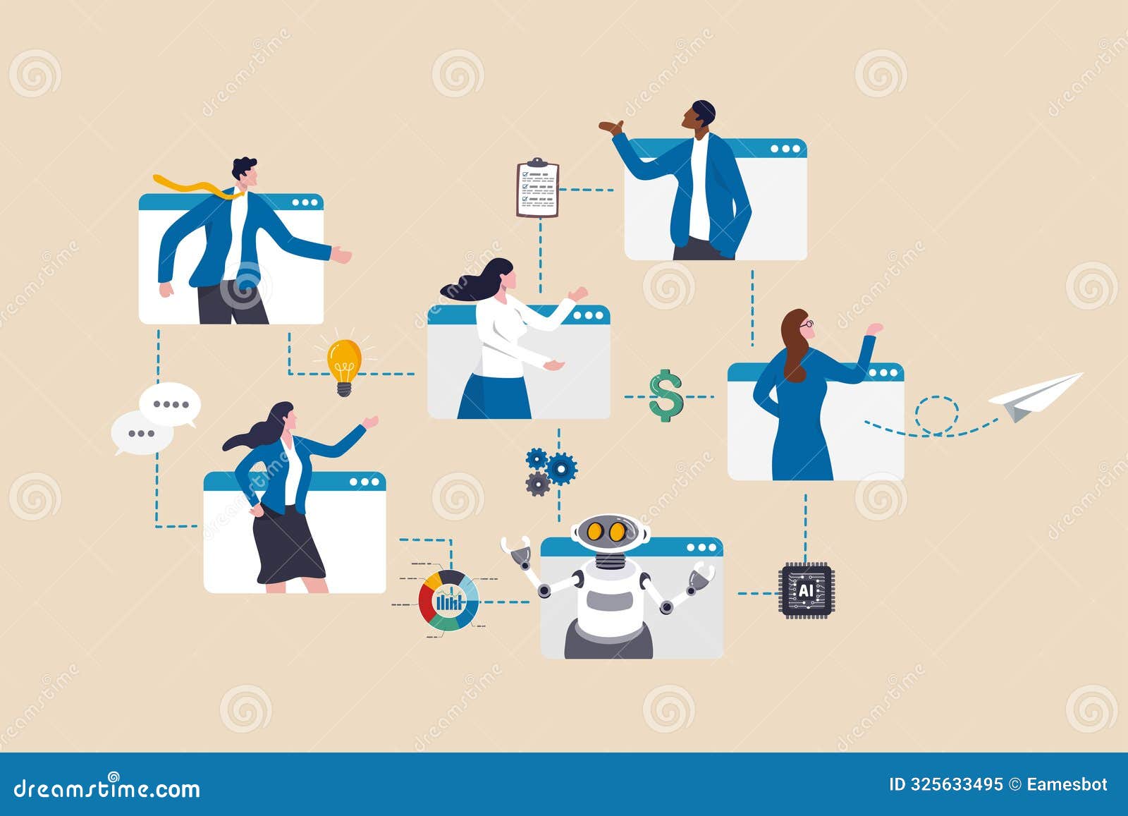 Office Workflow Diagram Working Process Organization Chart Or