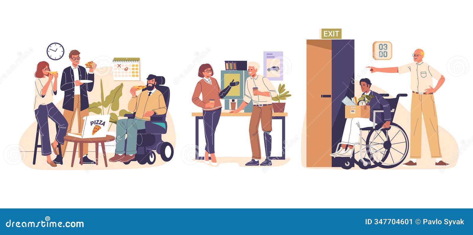 Inclusive People. Office Disability Persons Inclusive Managers Indoor ...