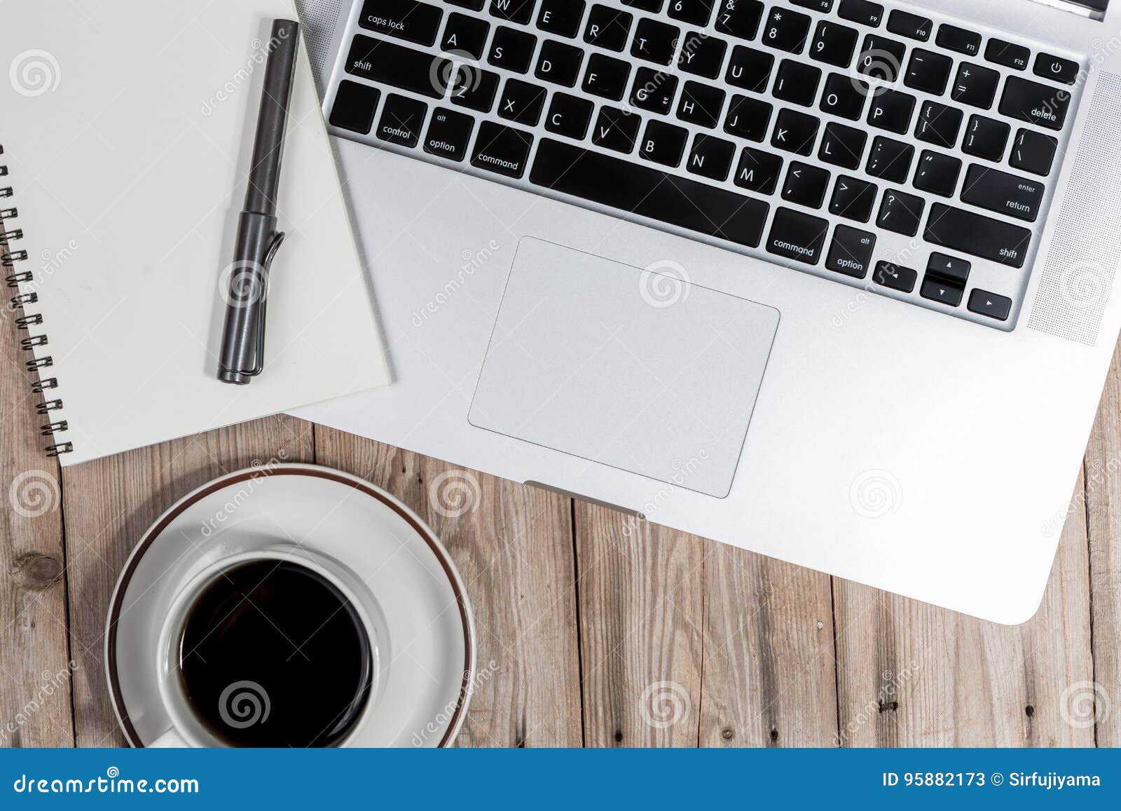 Office Working Desk Top View Stock Image - Image of computer, creative ...
