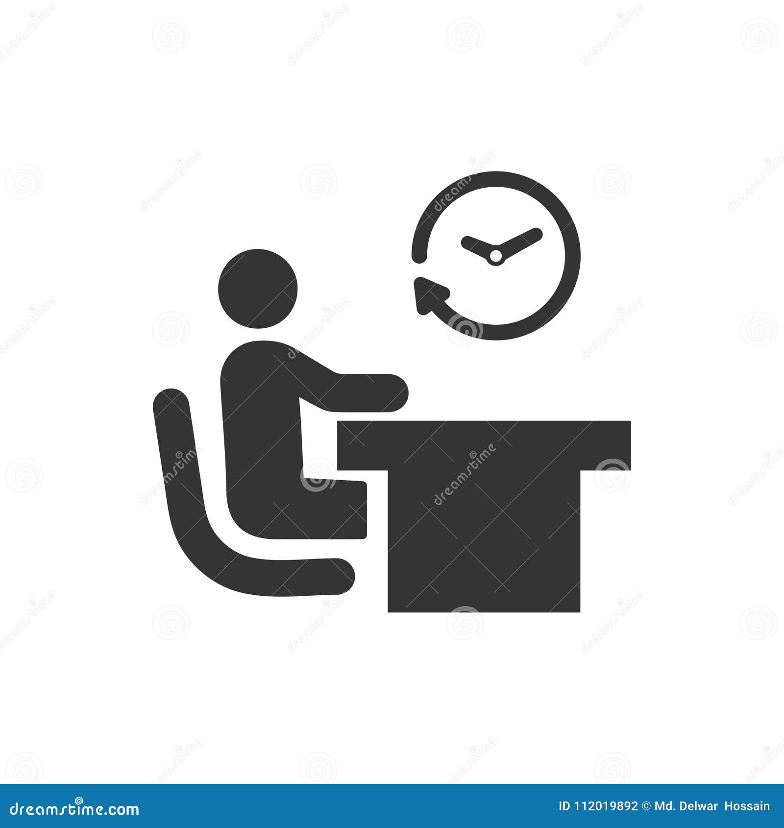 Office Working Icon stock vector. Illustration of working - 112019892