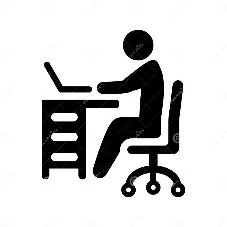 Office Working icon stock vector. Illustration of cyberspace - 290796218
