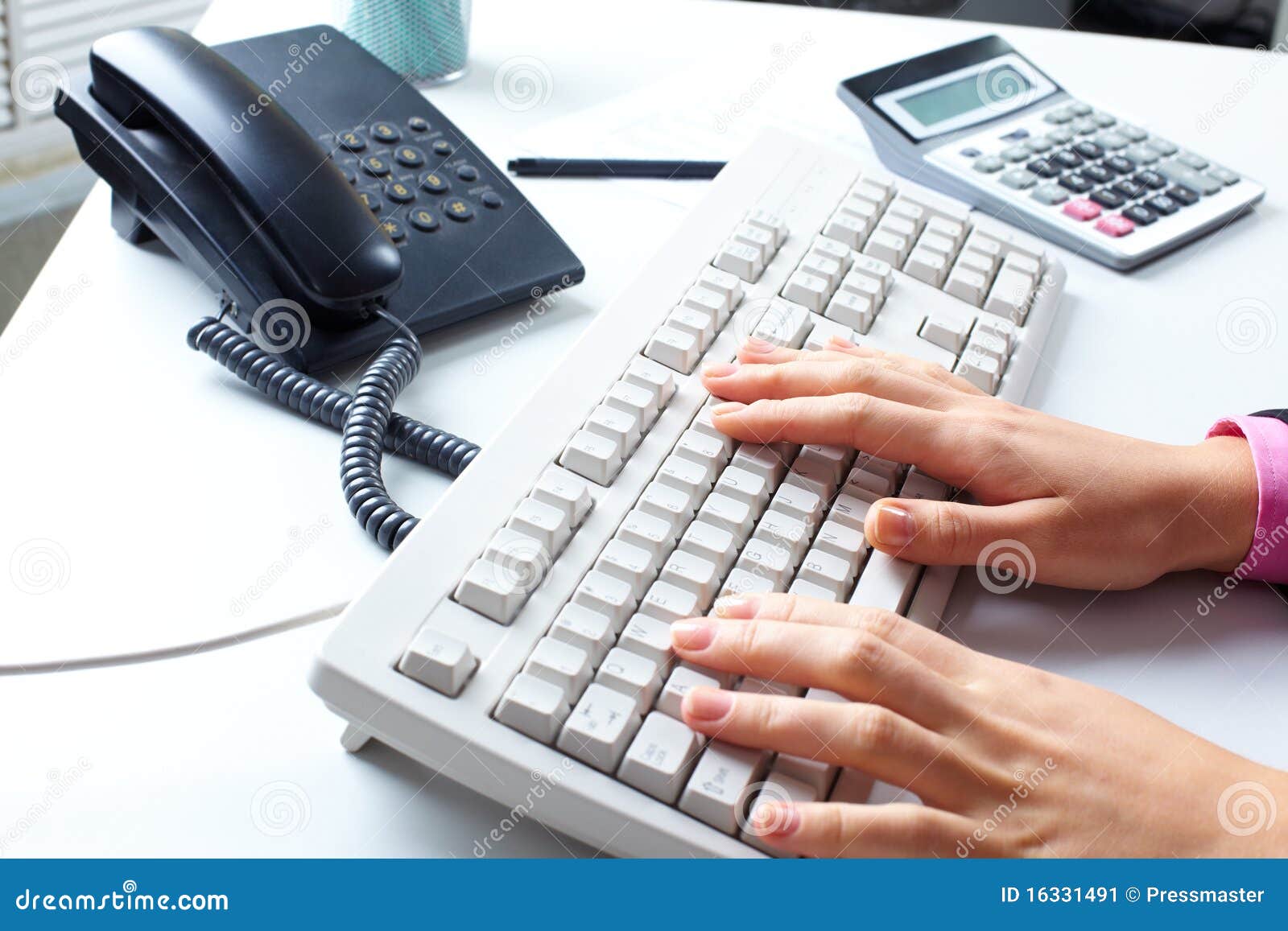 Office workplace stock image. Image of peripherals, hand - 16331491