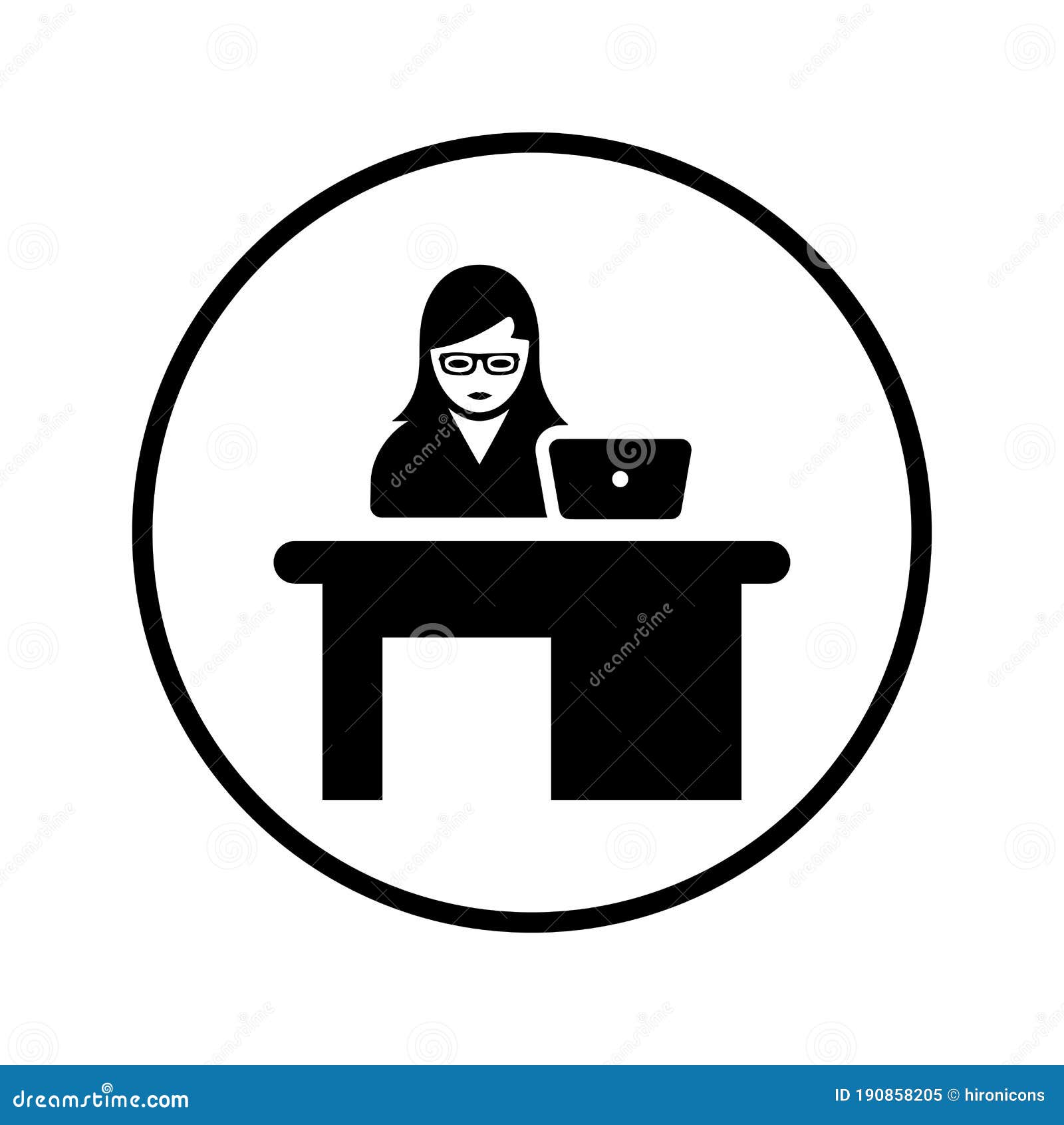 Office, Workplace Black Icon / Vector Graphics Stock Vector ...