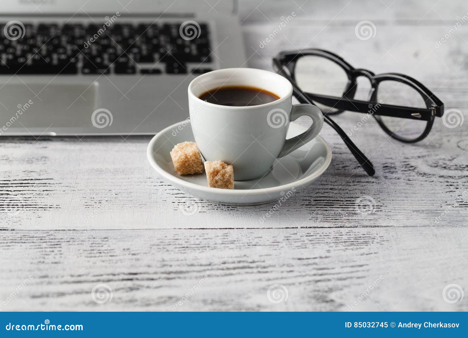 Office Workplace with Coffee Break Time Stock Image - Image of business ...