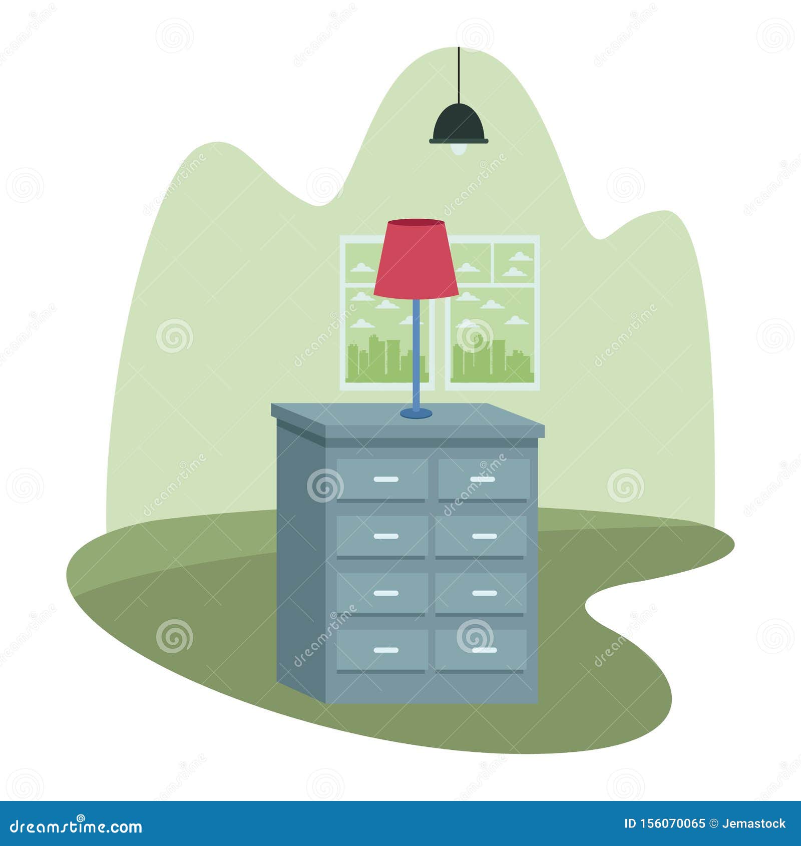 Office and Workplace Elements Cartoons Stock Vector - Illustration of ...